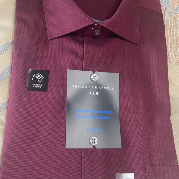 SHAQUILLE O’NEAL | Shirts | Mens Dress Shirt Big Tall Long Sleeve Red ...